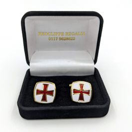 Fabb Brothers | Knights Templar enamel cuff links and presentation box